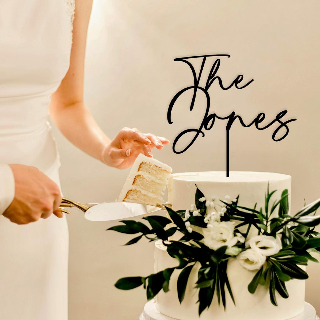 Custom Initial Wedding Cake Toppers, Gold Cake Topper for Wedding ...