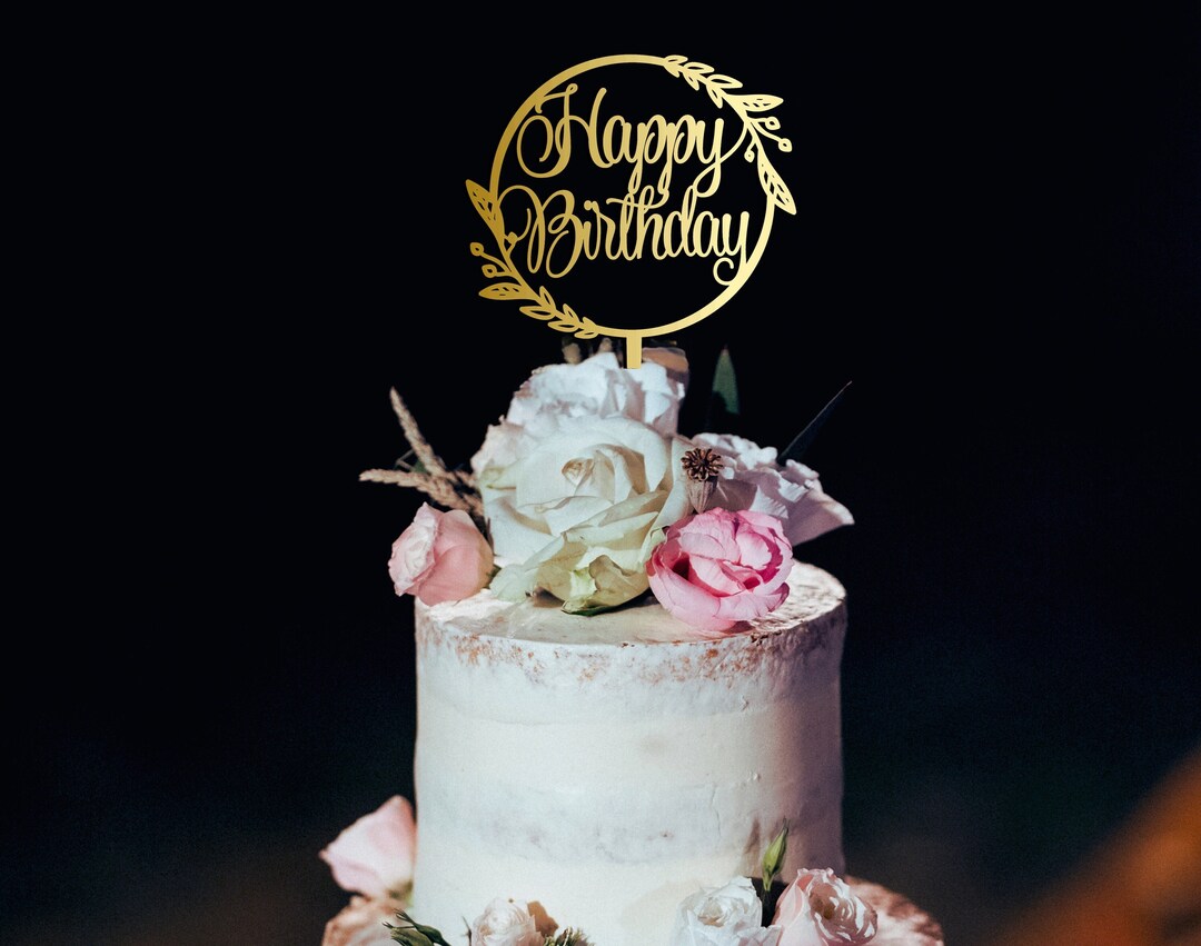 Happy Birthday Cake Topper Birthday Cake Topper Party - Etsy
