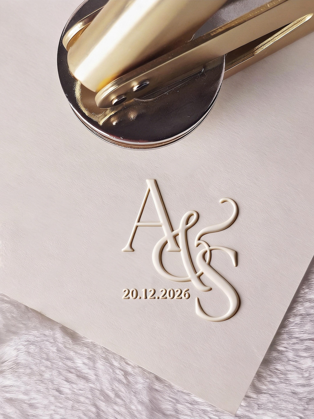Custom Monogram Wedding Embosser -custom Wedding Embosser Stamp ...