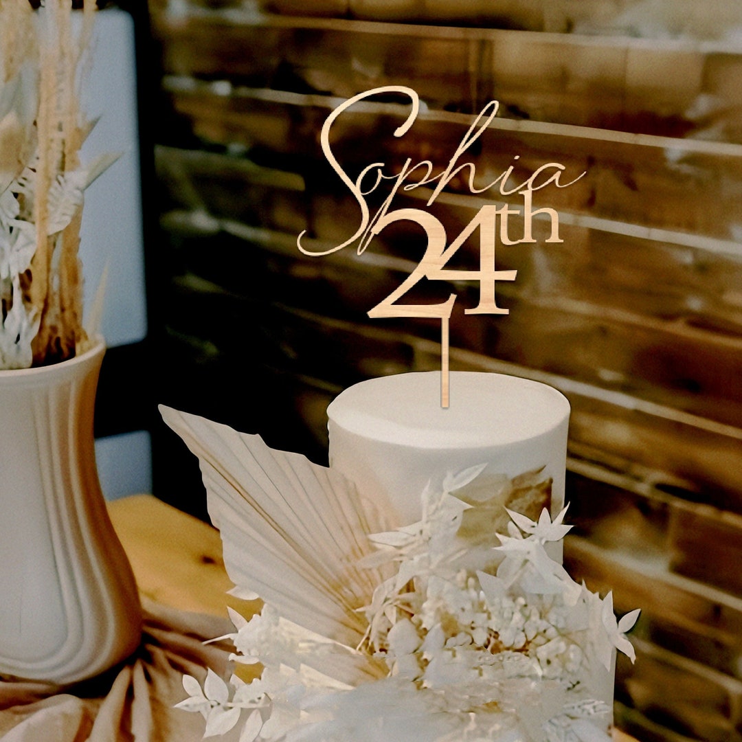 Cake Toppers Are Birthday Personalised, Gold Cake Toppers for Wedding ...