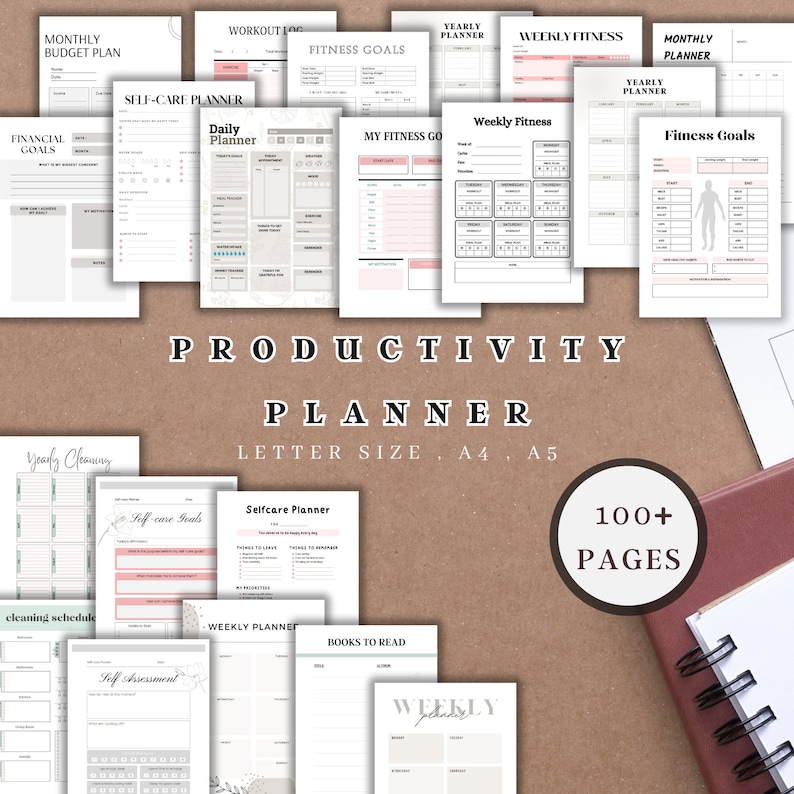 Productivity Planner Printable Bundle Daily Productivity Pdf - Etsy