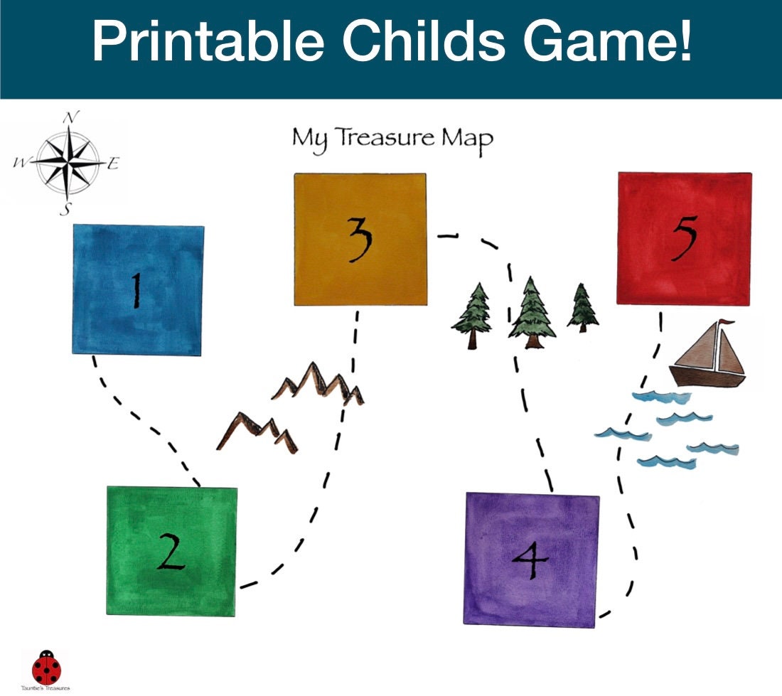 Printable Treasure Hunt Game - Etsy