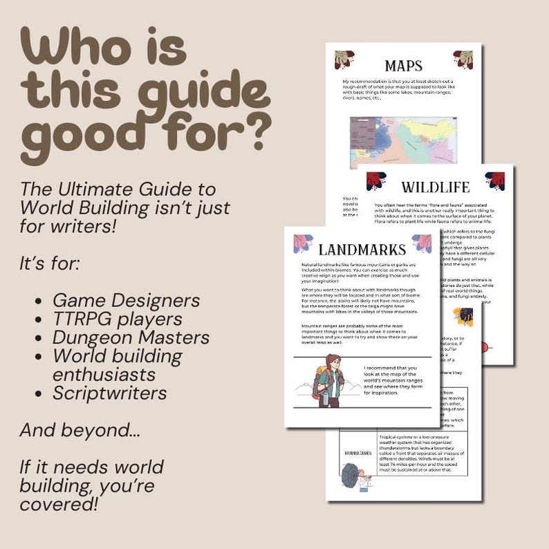 The Ultimate World Building Guide and Workbook | 340+ Pages, World ...