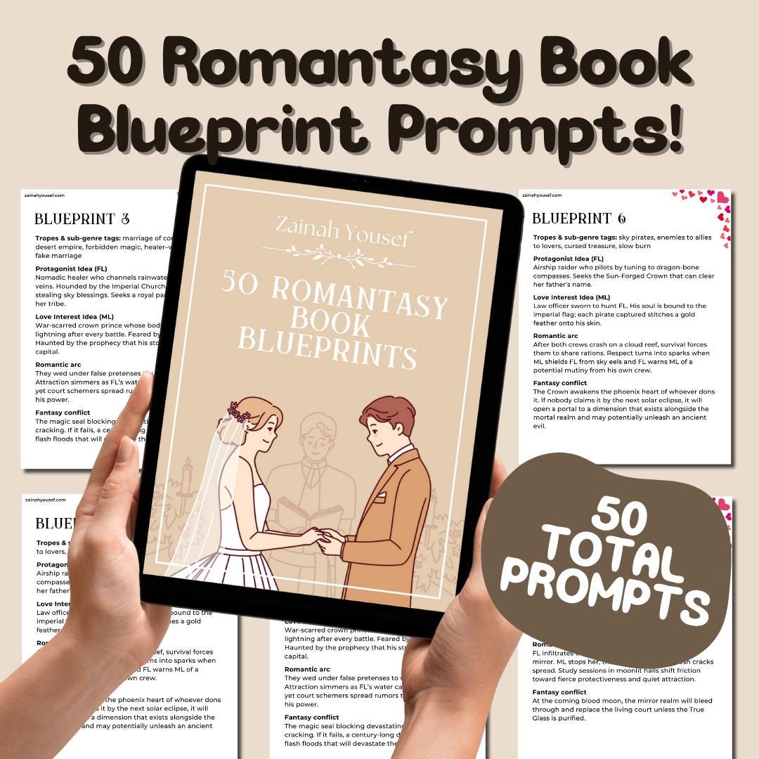 50 Romantasy Novel Writing Prompt Blueprints Advanced Story-starters ...