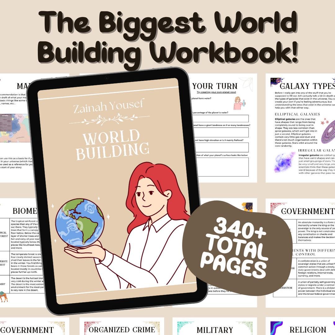 The Ultimate World Building Guide and Workbook | 340+ Pages, World ...