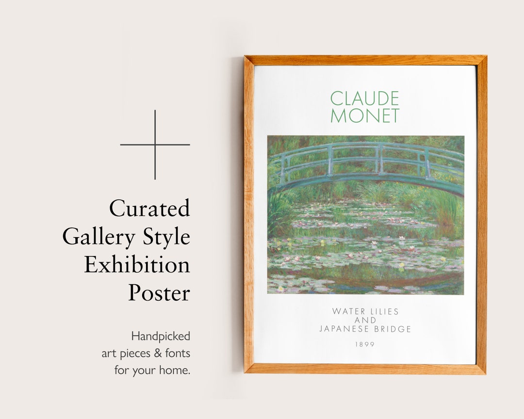 The Japanese Footbridge by Claude Monet Exhibition Poster - Etsy