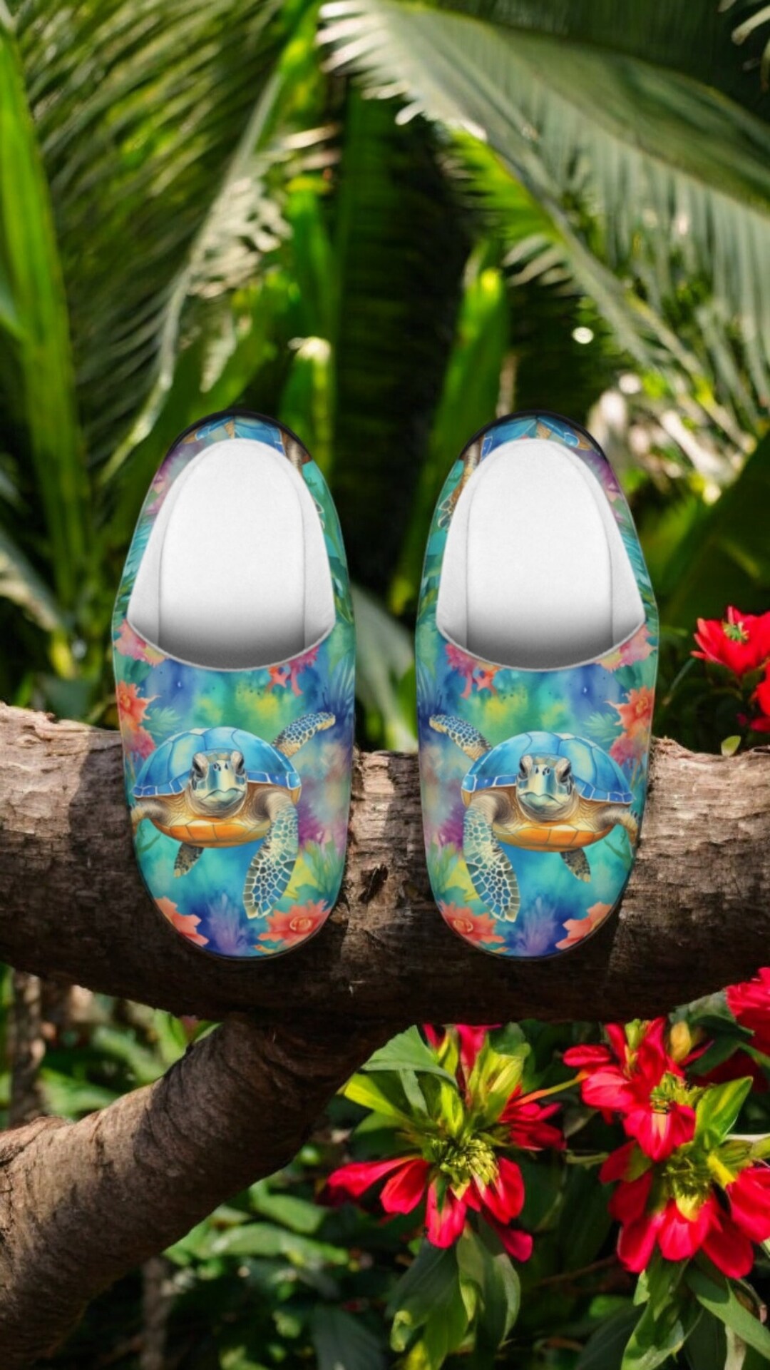 Colorful Sea Turtle Artistic Watercolor Design Women's Custom Indoor ...