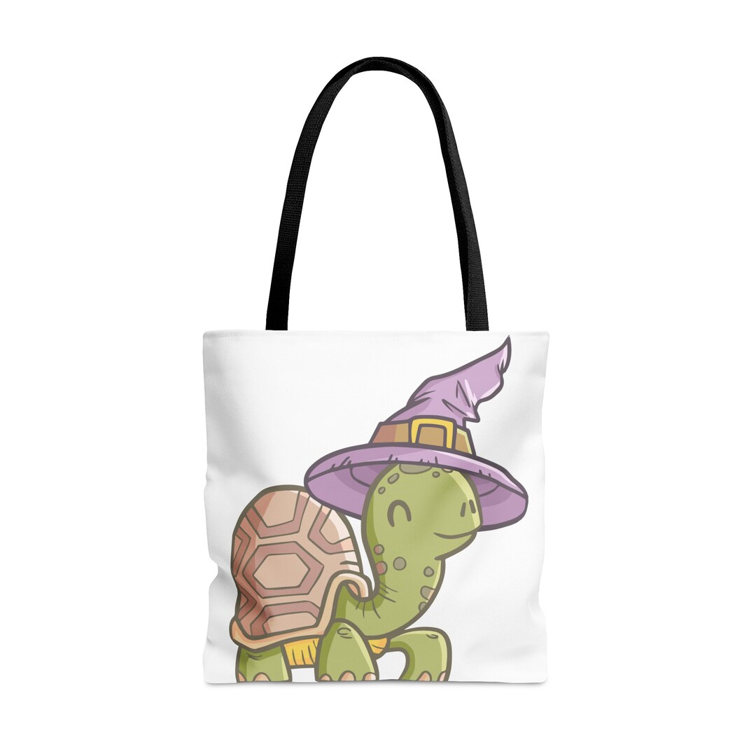 Eco Halloween Turtle Witch Design Reusable Tote Bag AOP - Etsy