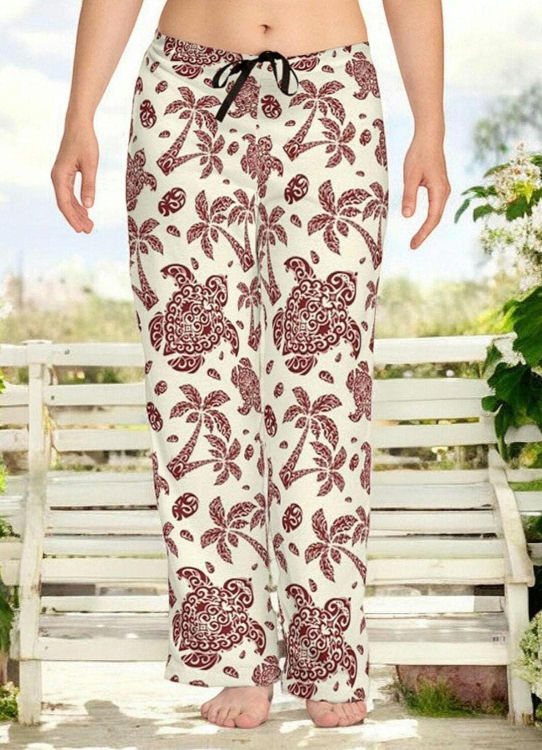 Hawaii Sea Turtle Design, Unisex Drawstring Waist Pajama Pants, Honu ...