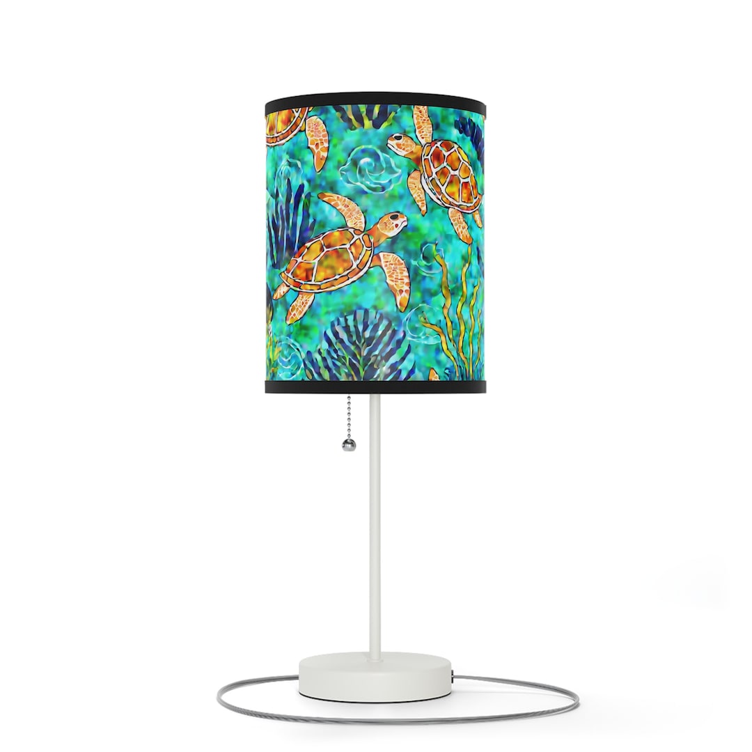 Ocean Life Sea Turtle 20 Inch Tall Table Lamp, Tropical Coastal Ocean ...