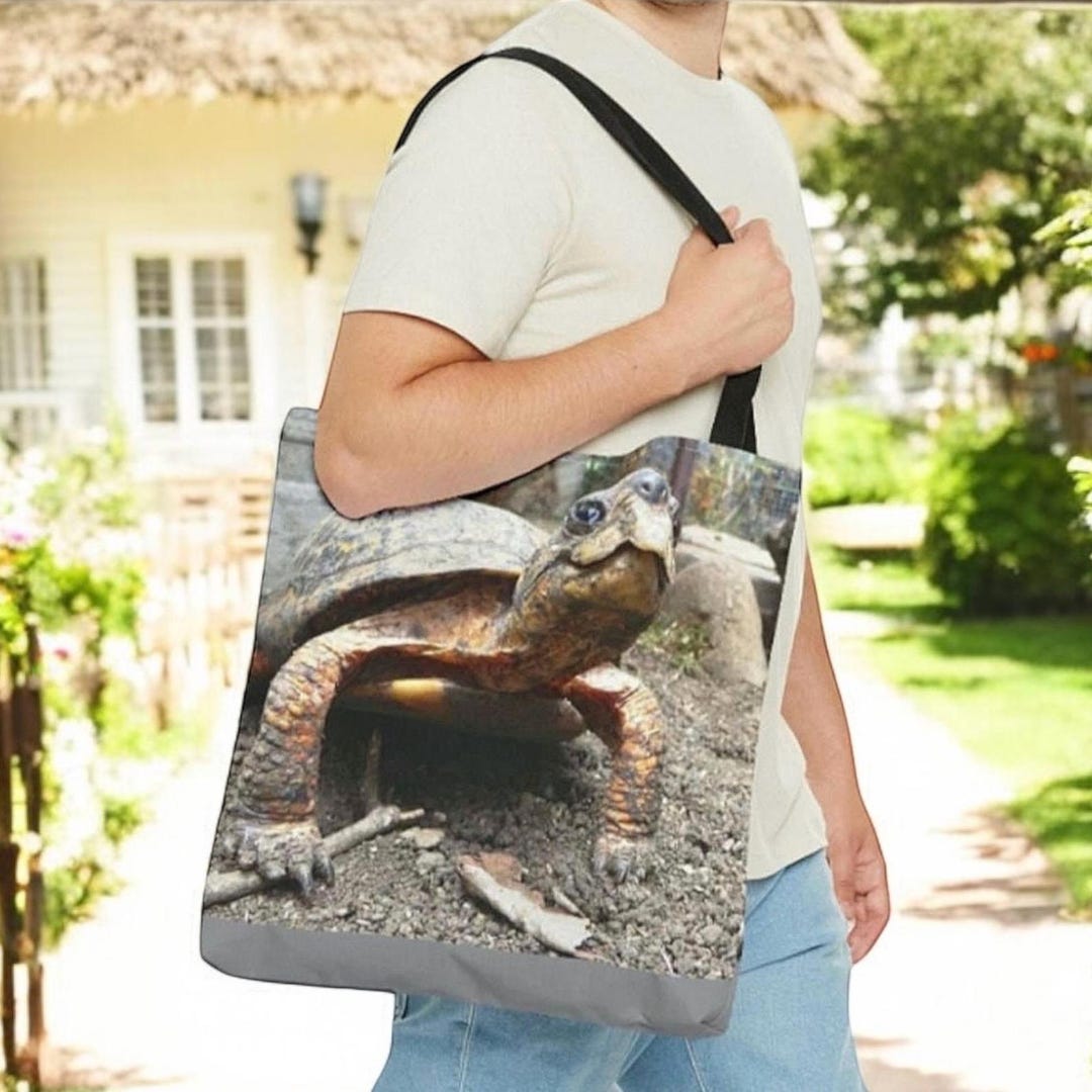 Box Turtle Tote Bag 18 Inch - Large Capacity Durable Turtle Lover Gift ...