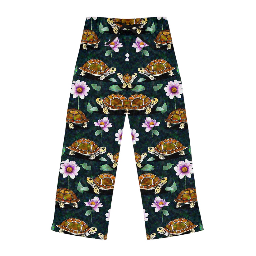 Box Turtles Women's Pajama Pants, Women Turtle Pants, Box Turtles Lounge Pants, Box Turtles ...