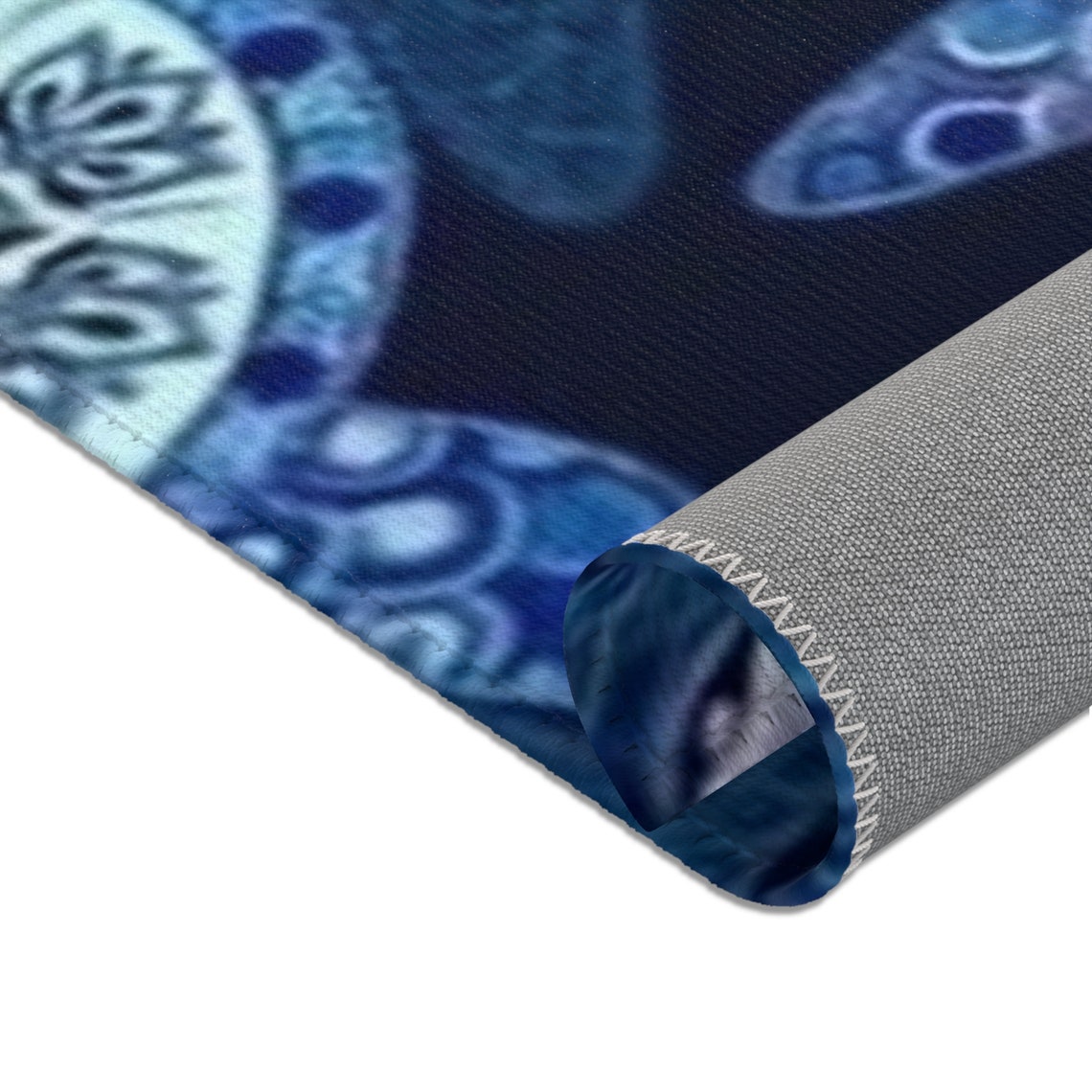 Blue Sea Turtles on Blue Sea Background Design Area Rug, Nautical Rug ...