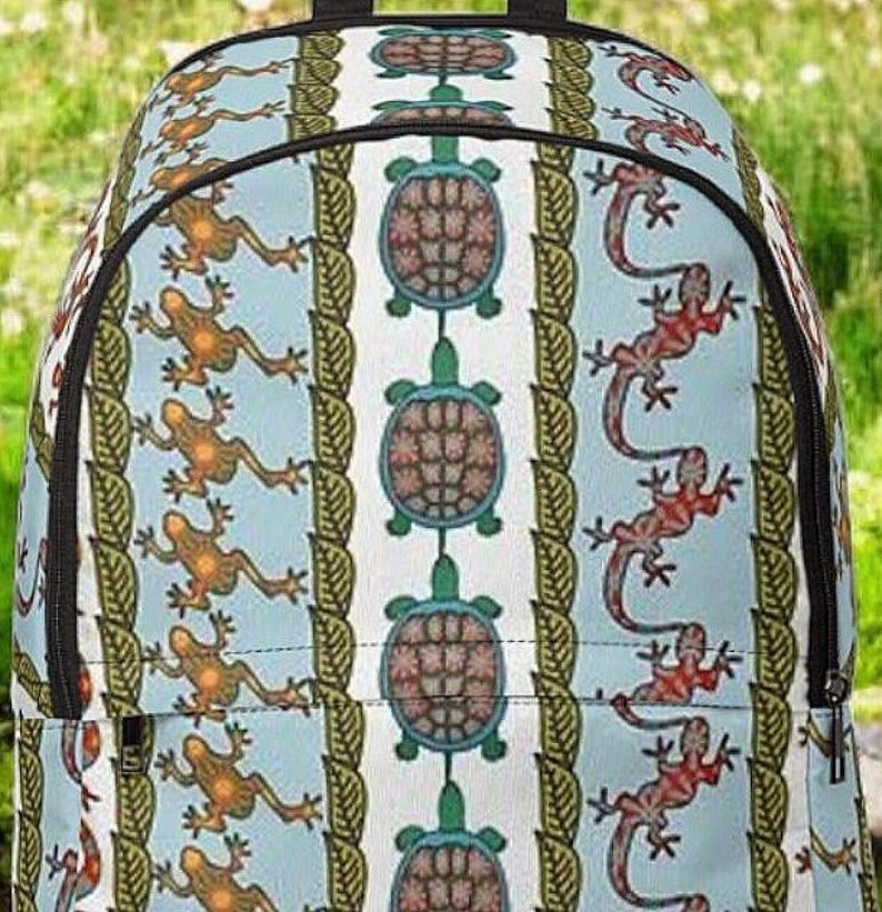 Snapping Turtle Frog Salamander Backpack • Amphibian Reptile Nature ...