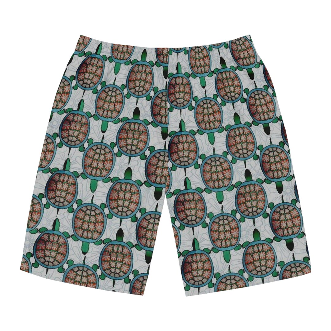 Snapping Turtle Mens Drawstring Board Shorts, Men Turtle Shorts, Turtle Casual Shorts, Turtle ...