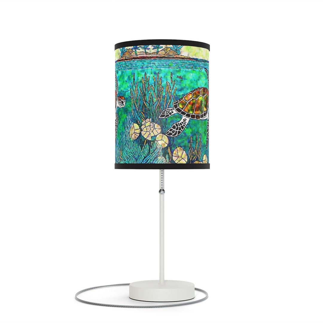 20 Inch Sea Turtle Ocean Life Table Lamp Lamp, Sea Turtle Decor, Sea ...