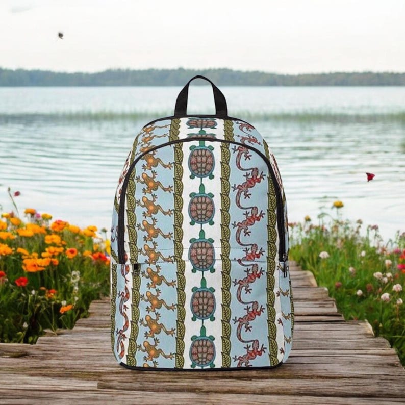 Snapping Turtle Frog Salamander Backpack • Amphibian Reptile Nature ...