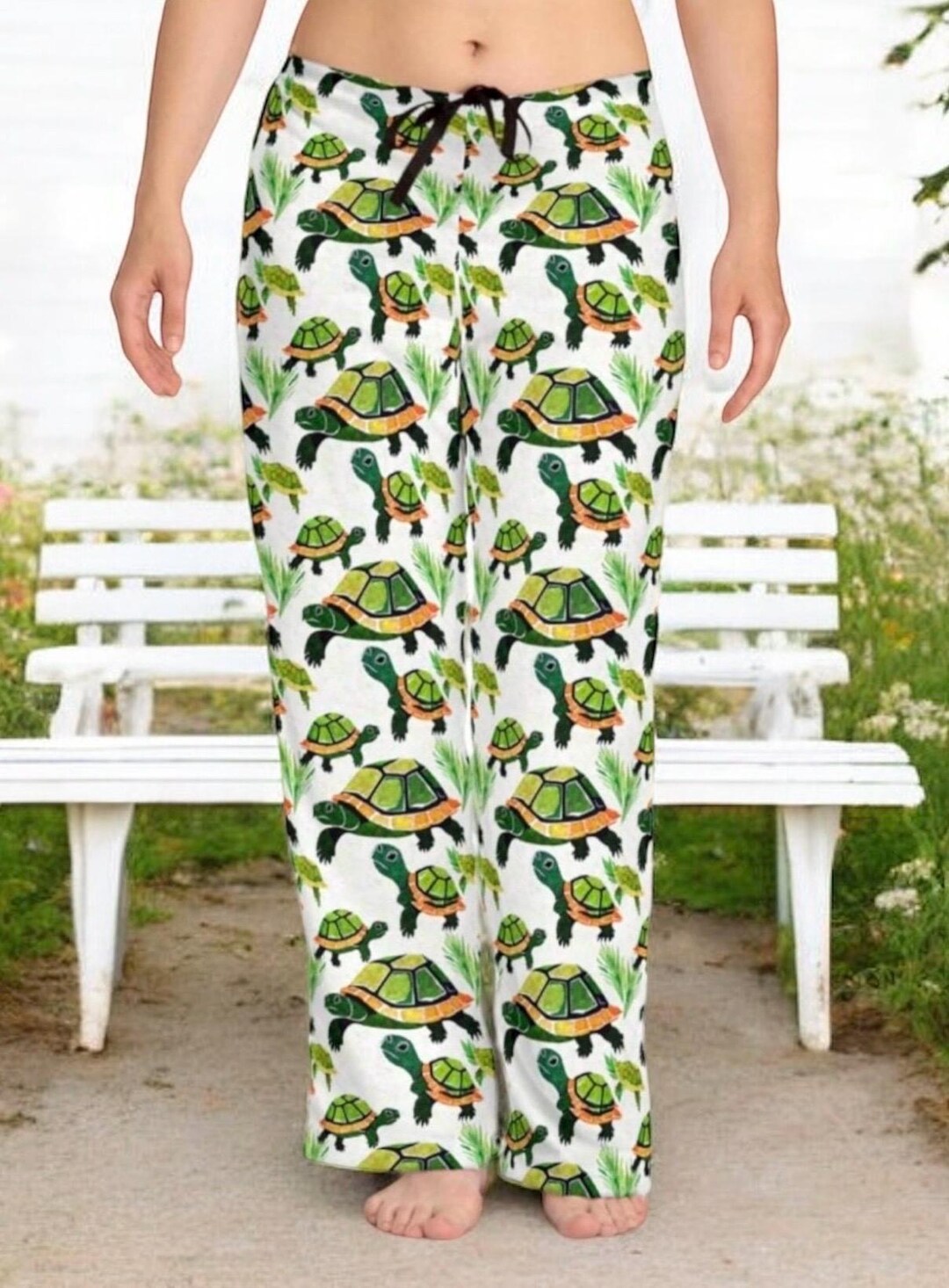 Turtle Pajama Pants for Women | Cute Box Turtle Print Lounge Pants ...
