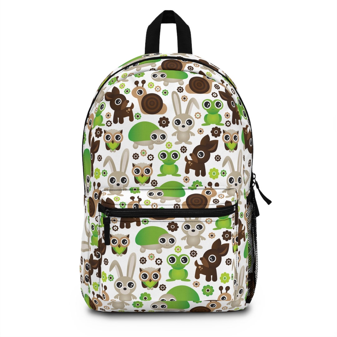 Trippy Turtles & Friends Nylon Backpack, Casual Daypack, Rucksack ...