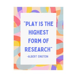 Poster- Educational Play Quote : Classroom Decor, SLP OT Therapy Office ...