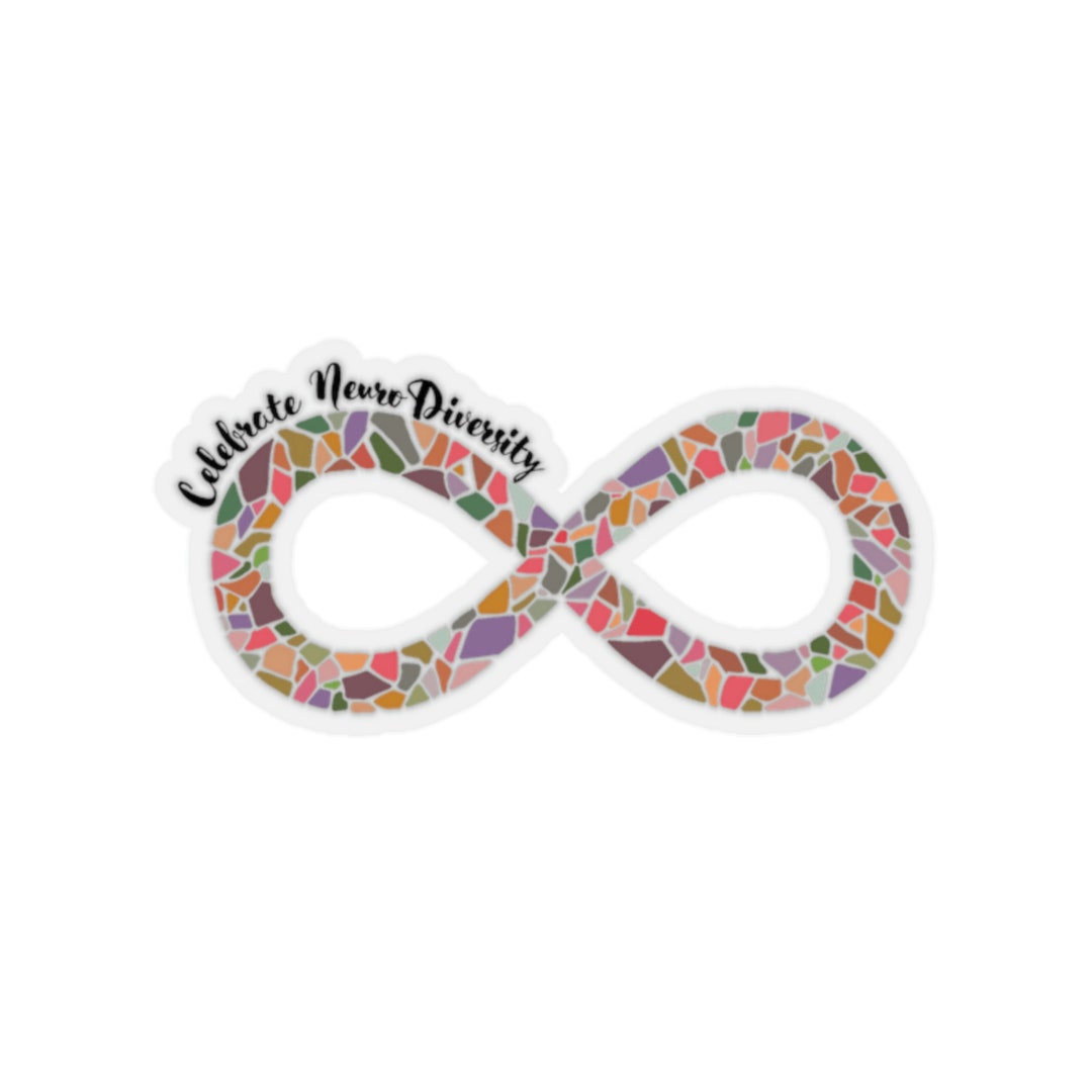 Mosaic Celebrate Neurodiversity Sticker Infinity Symbol Stickers Gift ...