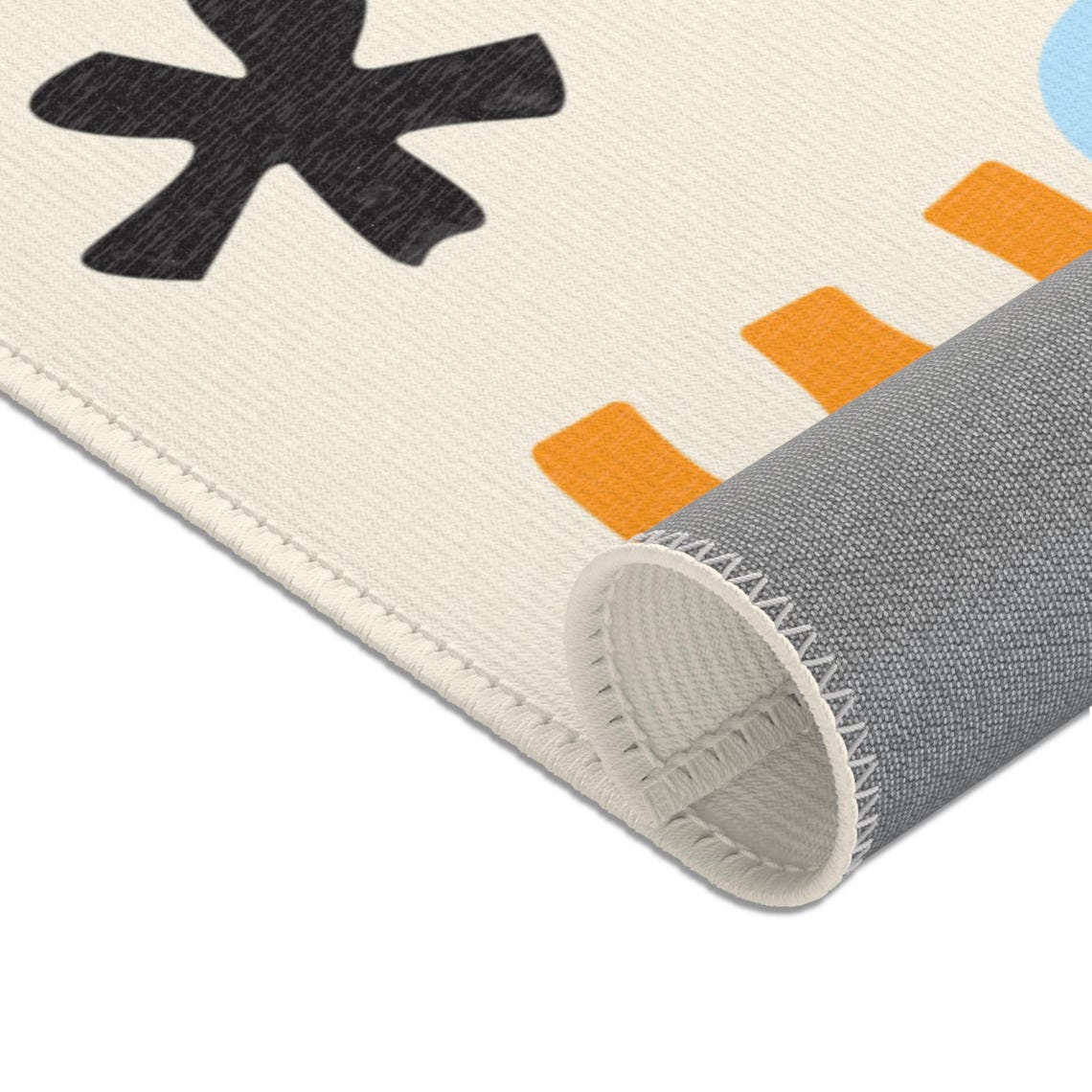 Abstract Shapes Area Rug for Classroom Carpet for Kids Room Pediatric ...