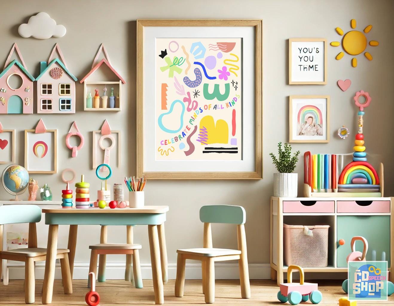 Poster- Celebrate Minds of All Kinds- Wall Art for Classroom Poster for ...