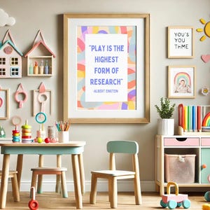 Poster- Educational Play Quote : Classroom Decor, SLP OT Therapy Office ...
