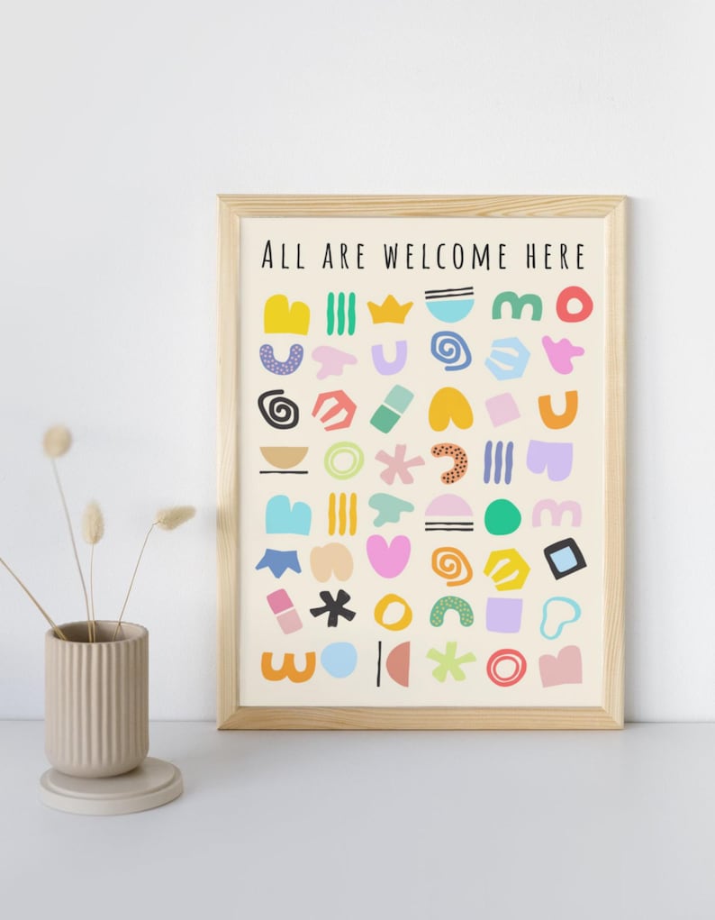 DIGITAL- Inclusion Classroom Poster, Therapy Office Wall Art, All Are ...