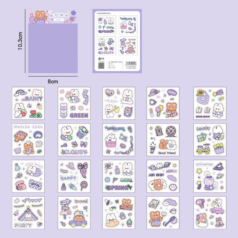 Cute Kawaii Journal Sticker Sheets (20pcs) - Etsy