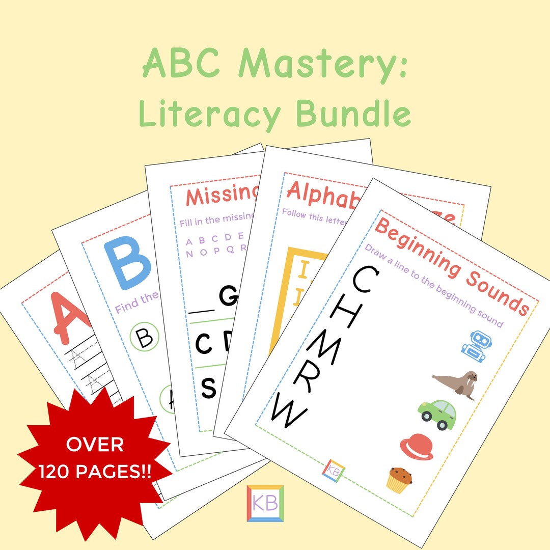 Preschool ABC Literacy Bundle | Alphabet Tracing, Sounds, Phonics (PDF ...