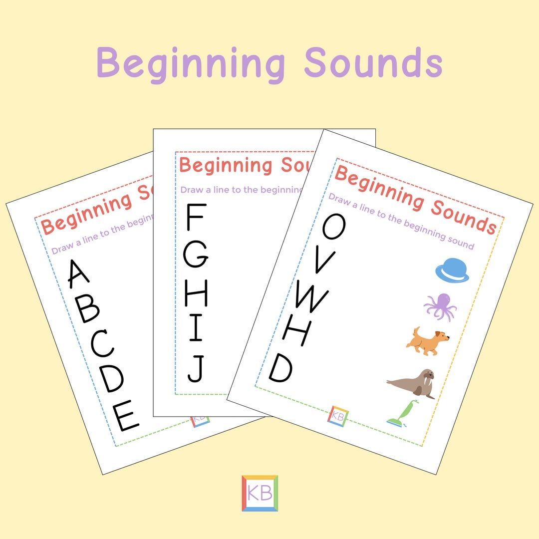 Beginning Sounds Worksheets A-Z | Preschool Phonics Printable Activity ...