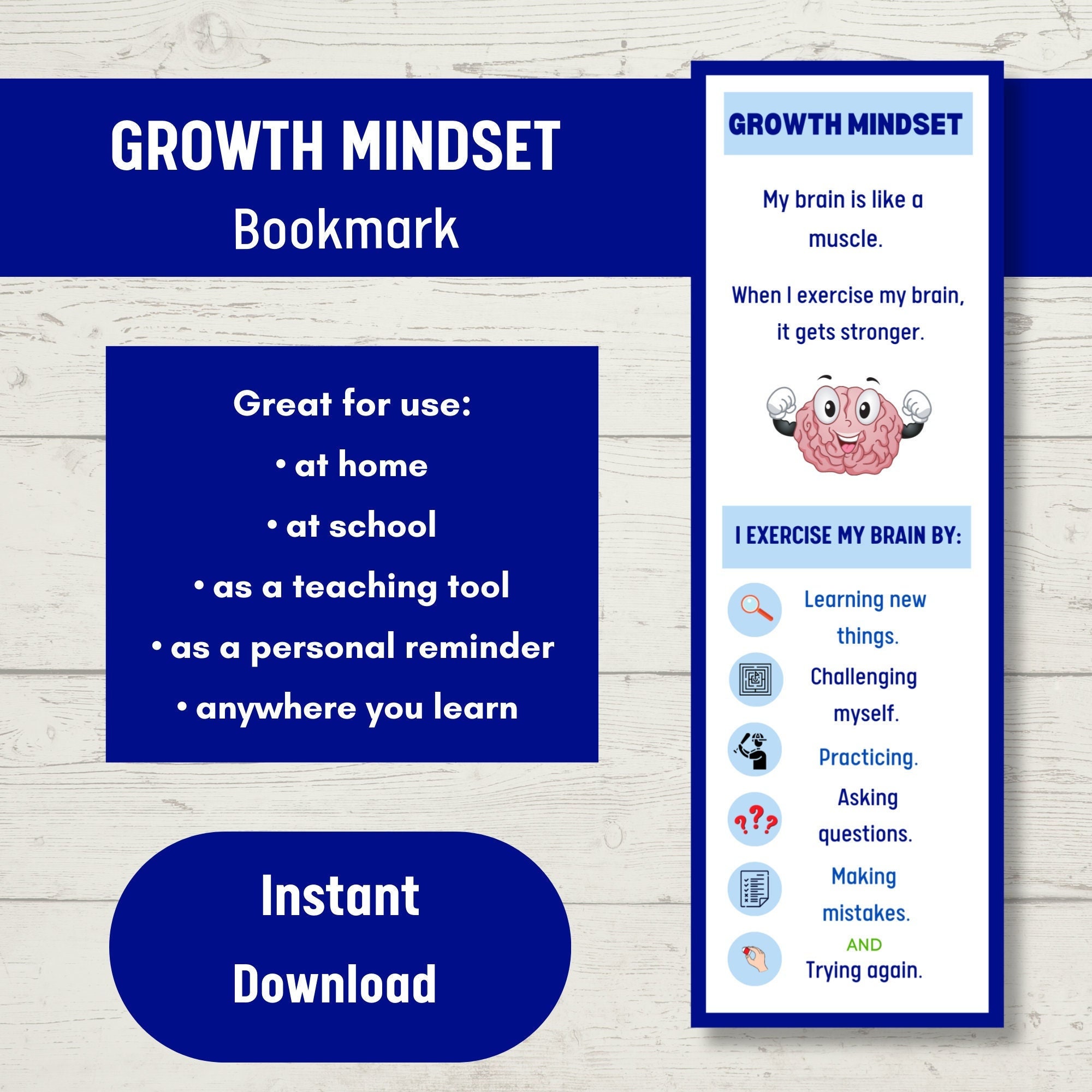 Growth Mindset Bookmarks, Growth Mindset, Growth Mindset Kids, Growth ...