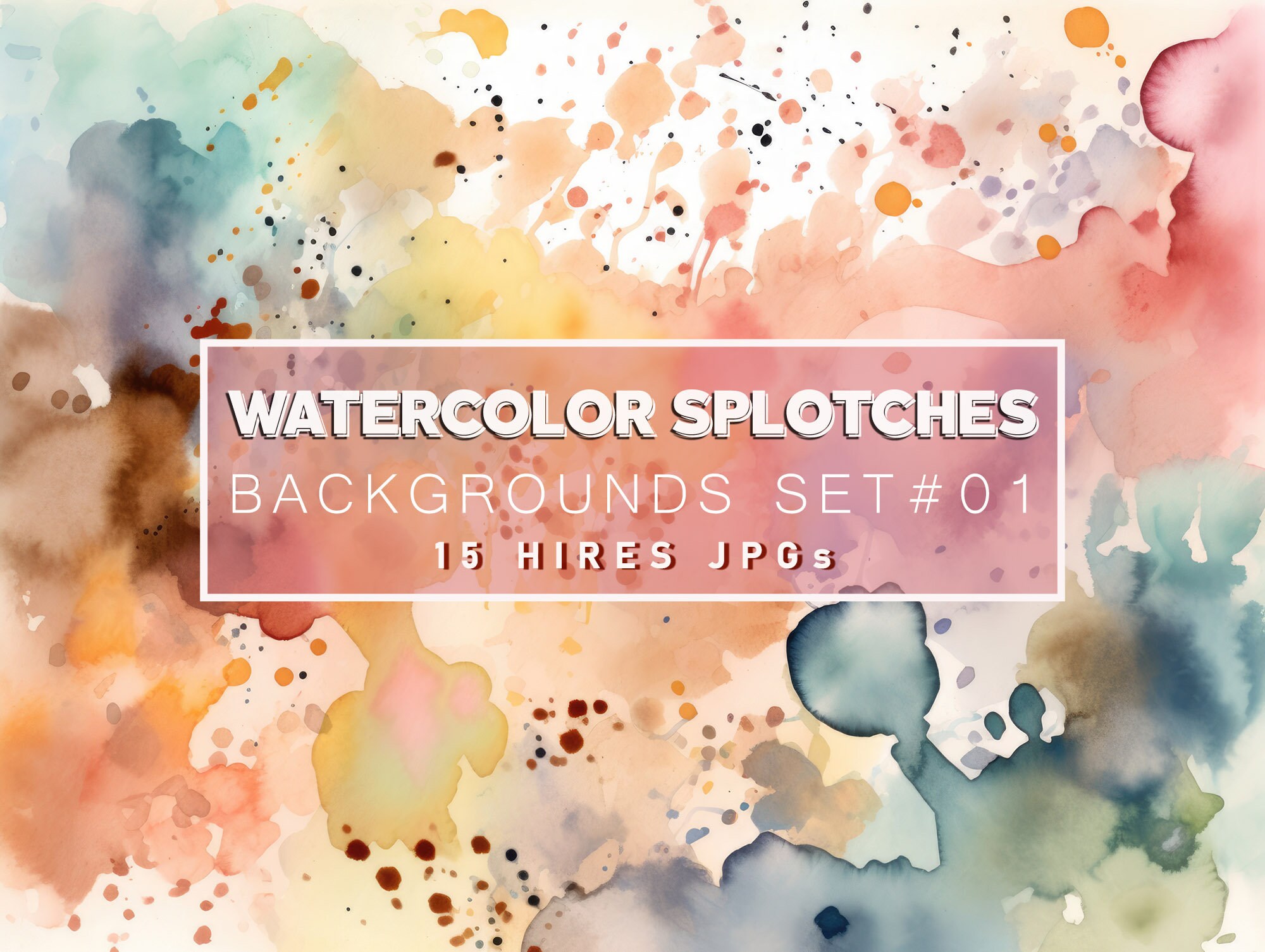Watercolor Splotches Background, Watercolor Splashes Background ...
