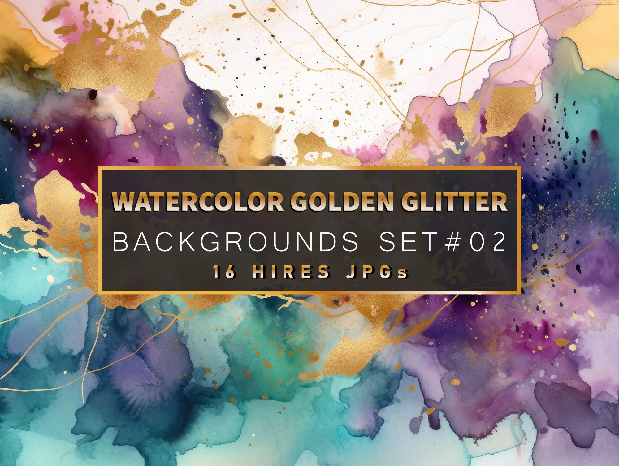 Watercolor Golden Glitter Background, Watercolor Splashes, Watercolor ...