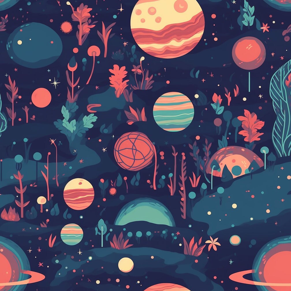 10 Abstract Space Designs Seamless Pattern Digital Download! - Etsy