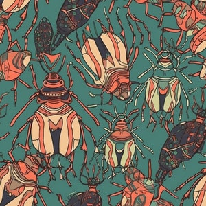 10 Bugs Designs Seamless Pattern Digital Download! - Etsy