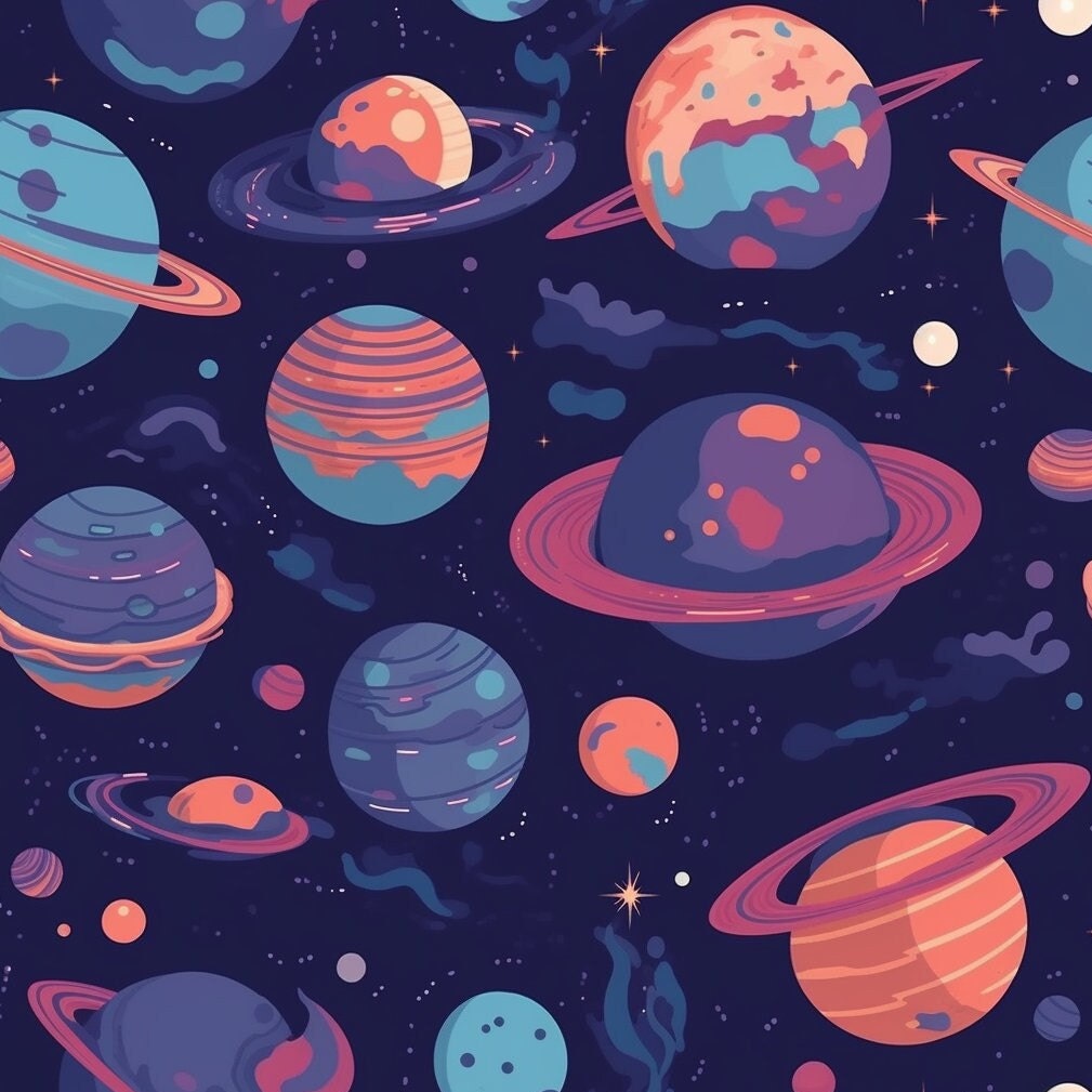 10 Abstract Space Designs Seamless Pattern Digital Download! - Etsy