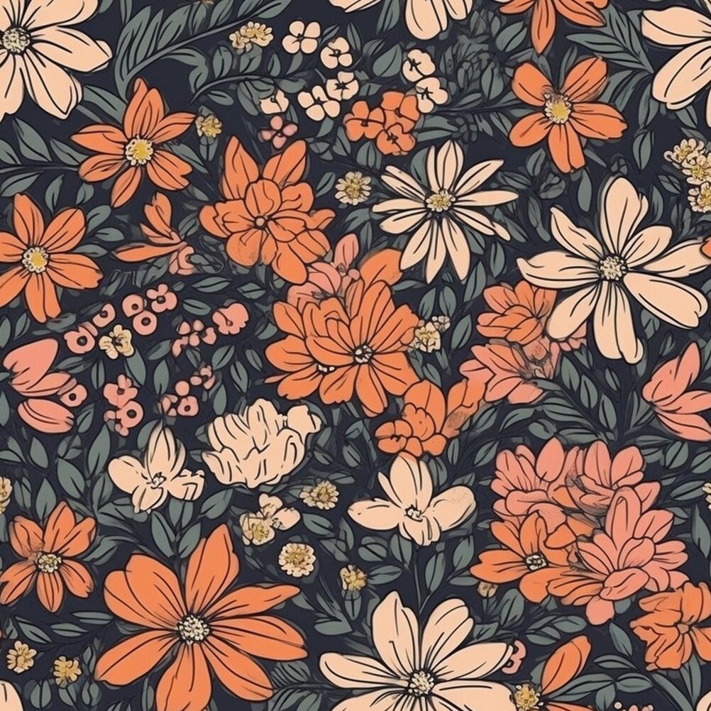 10 Flowers Seamless Pattern Digital Download! - Etsy