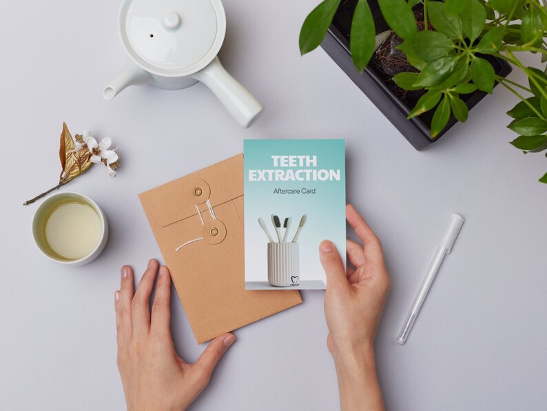 Printable Aftercare Extraction Card, Editable Dental Extraction Guide ...