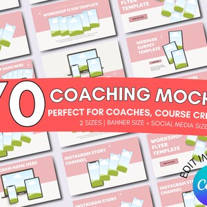 70 Mock up Template : for Coaches, Course Creator Mockup, Digital ...