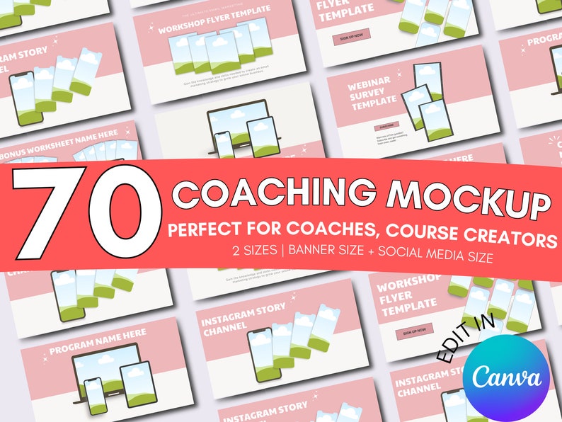 70 Mock up Template : for Coaches, Course Creator Mockup, Digital ...