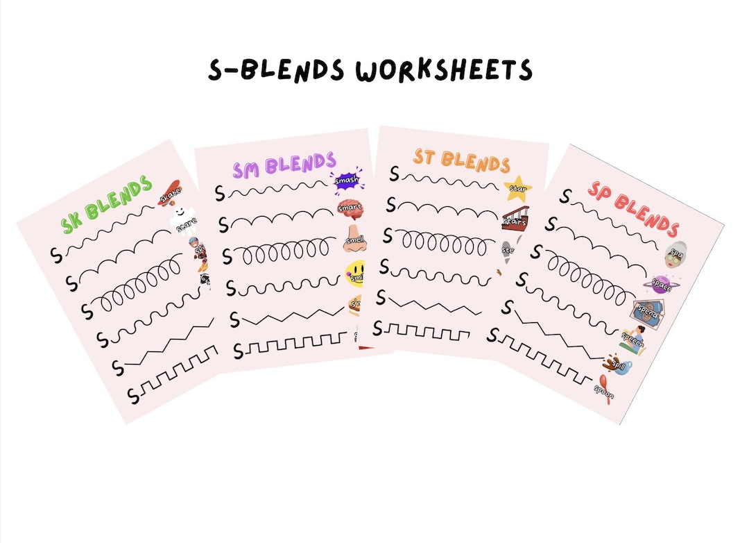S-blends Worksheets | Speech Therapy Articulation Sliders | Phonology ...
