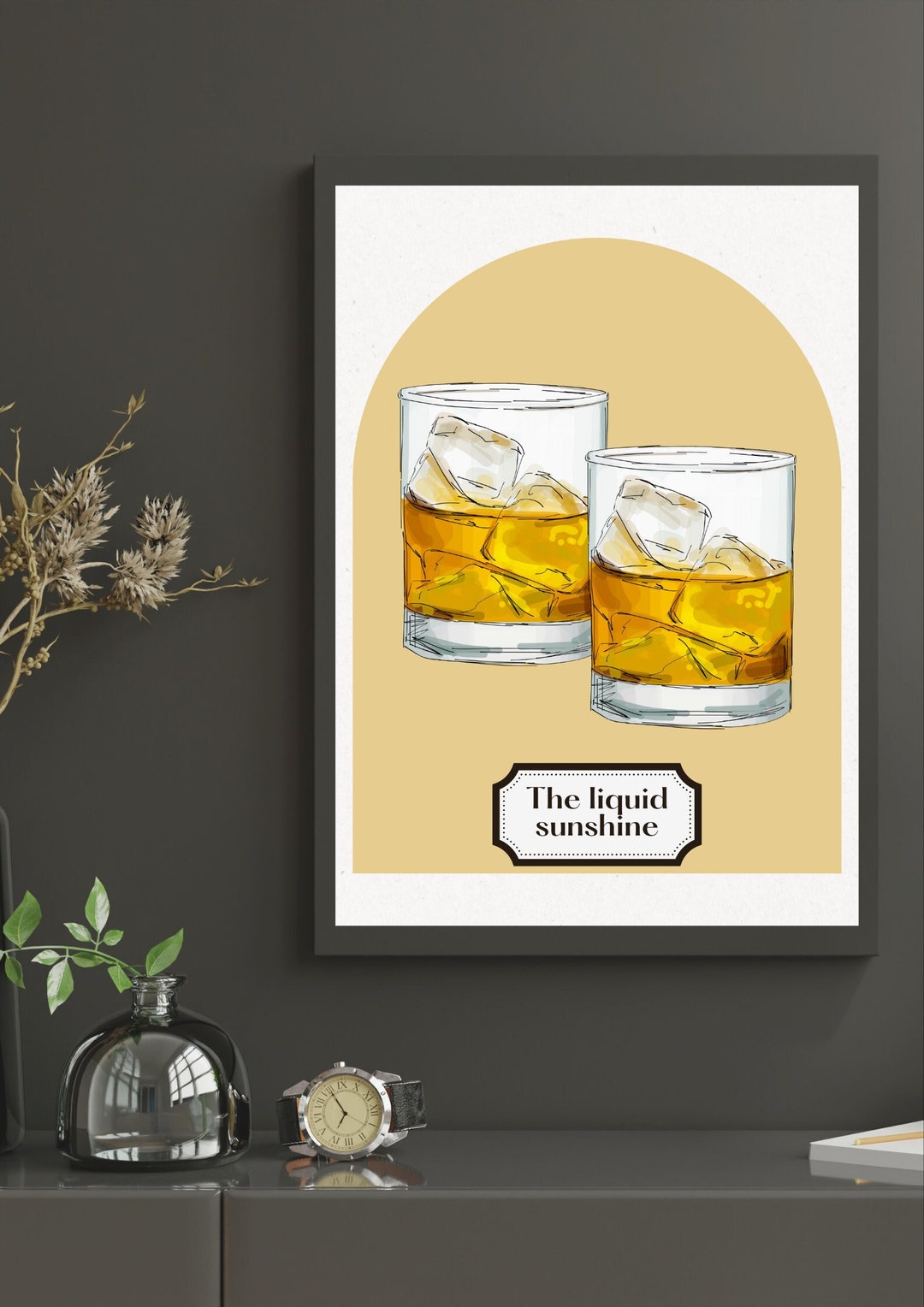 Printable Bar Decor, Whiskey Poster Print, Digital Wall Art Instant ...