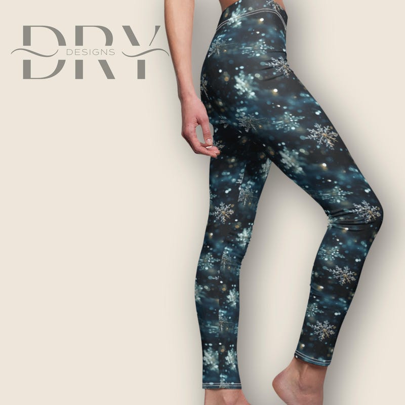 Snowflake Leggings - Etsy