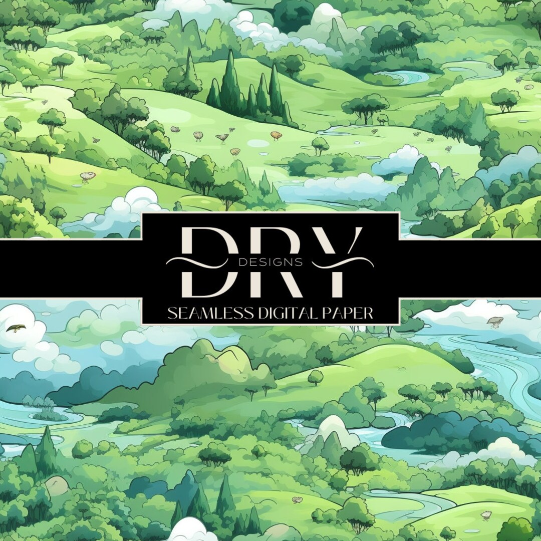 Anime Style SEAMLESS Craft Digital Paper, Instant Download, Sublimation ...