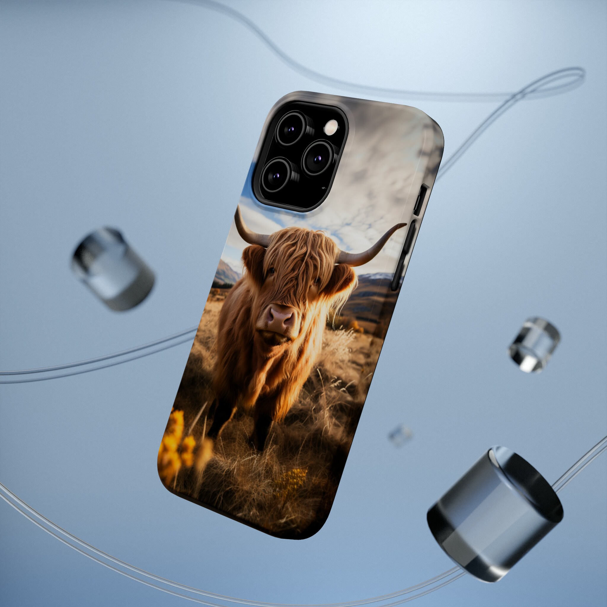 Cute Highland Cow Phone Case, Farm Gift for Her, Retro, Vintage Calf ...