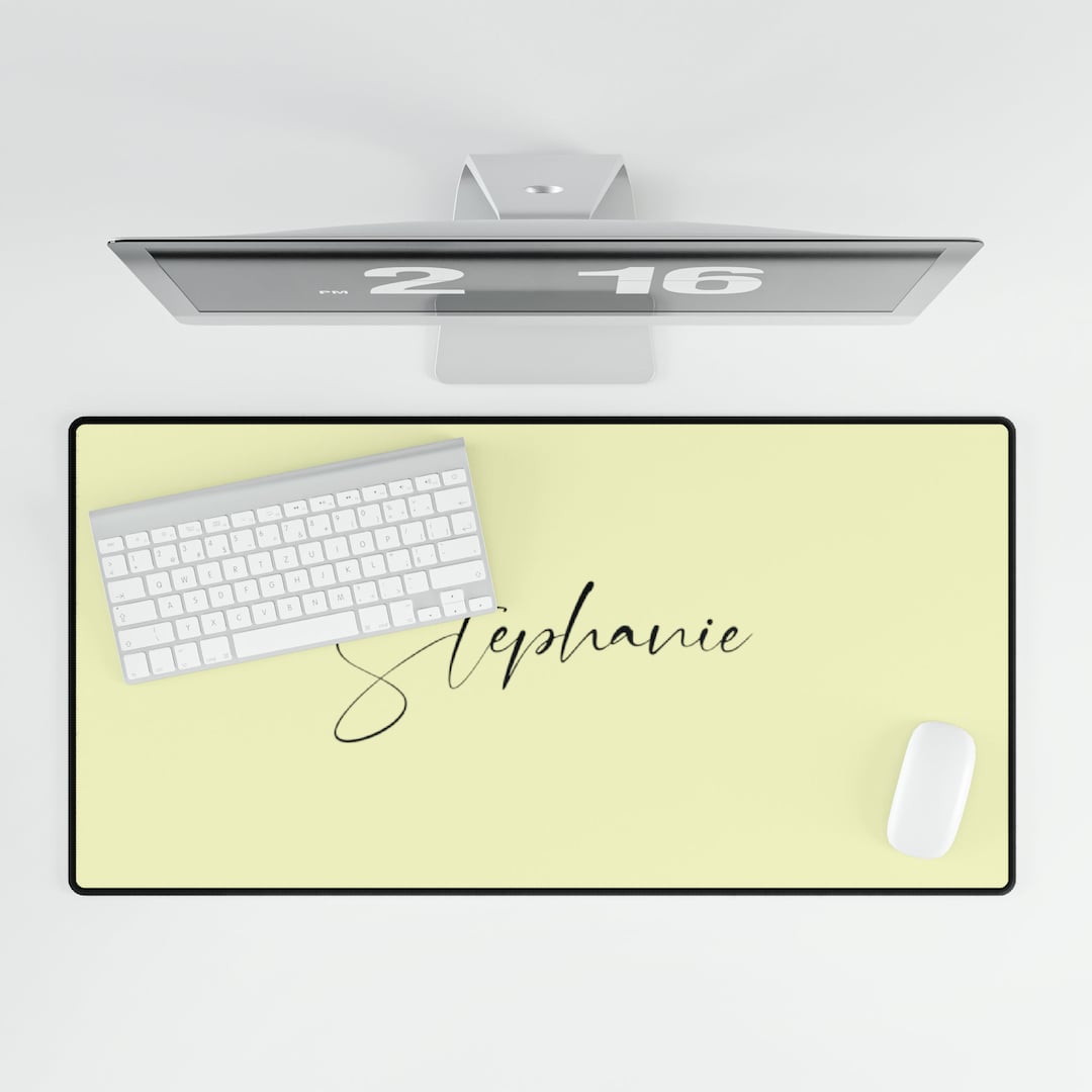 Personalized Floral Name Desk Mat: Botanical Office Decor - Etsy