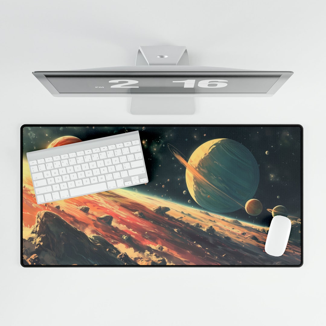 Anime Solar System Desk Mat: Sci-fi Gamer Office Decor - Etsy