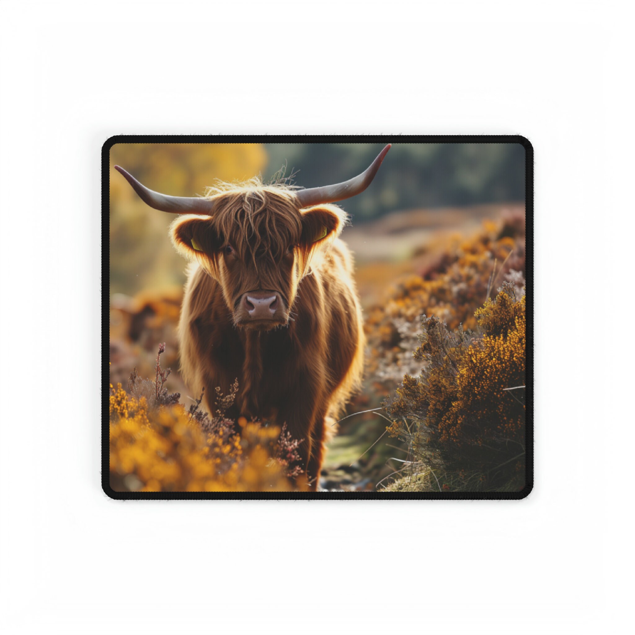 Highland Cow Desk Mat, Cottagecore Calf Gaming Mouse Pad, Aesthetic ...